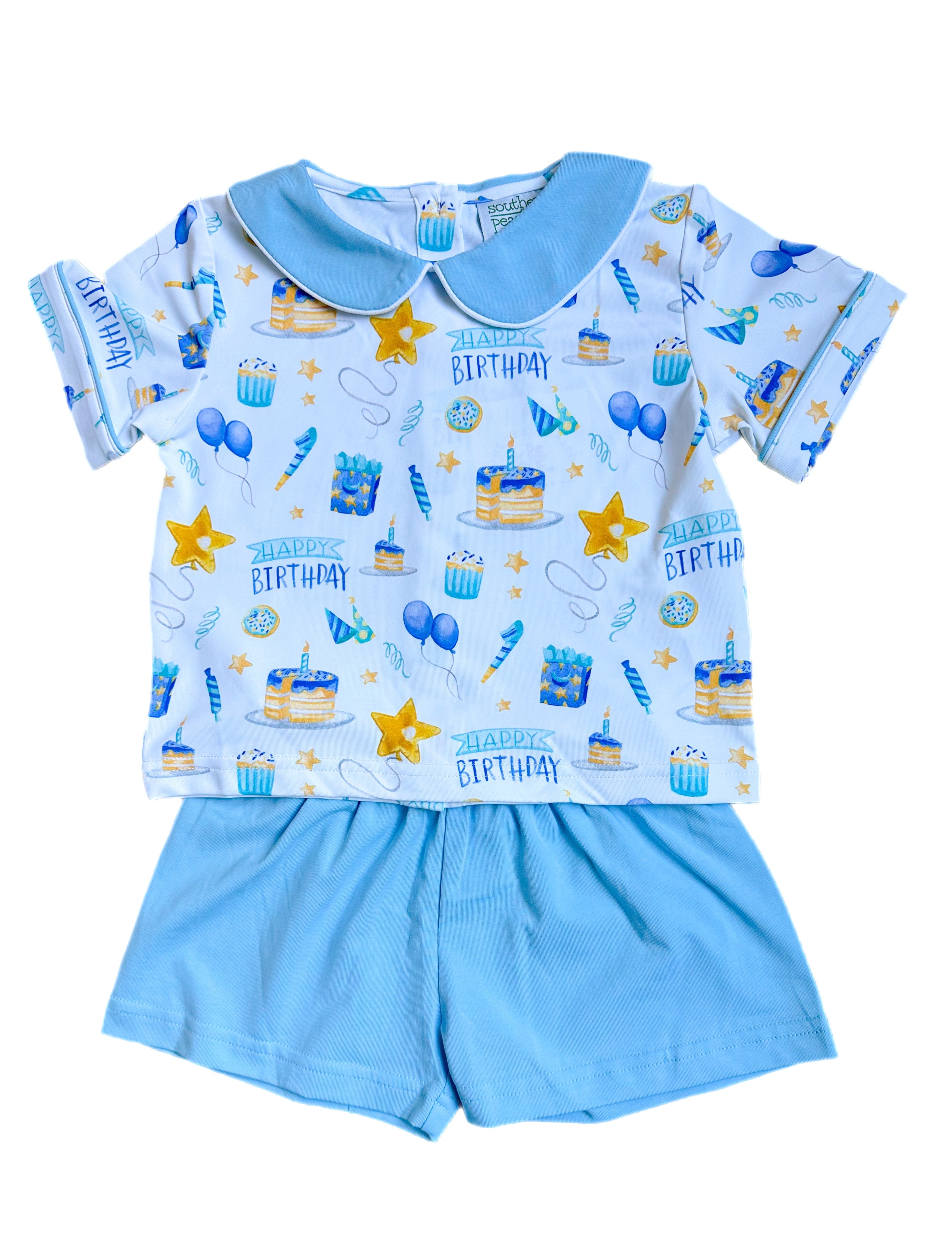 Boys Birthday Short Set – Southern Peach Smocks, LLC