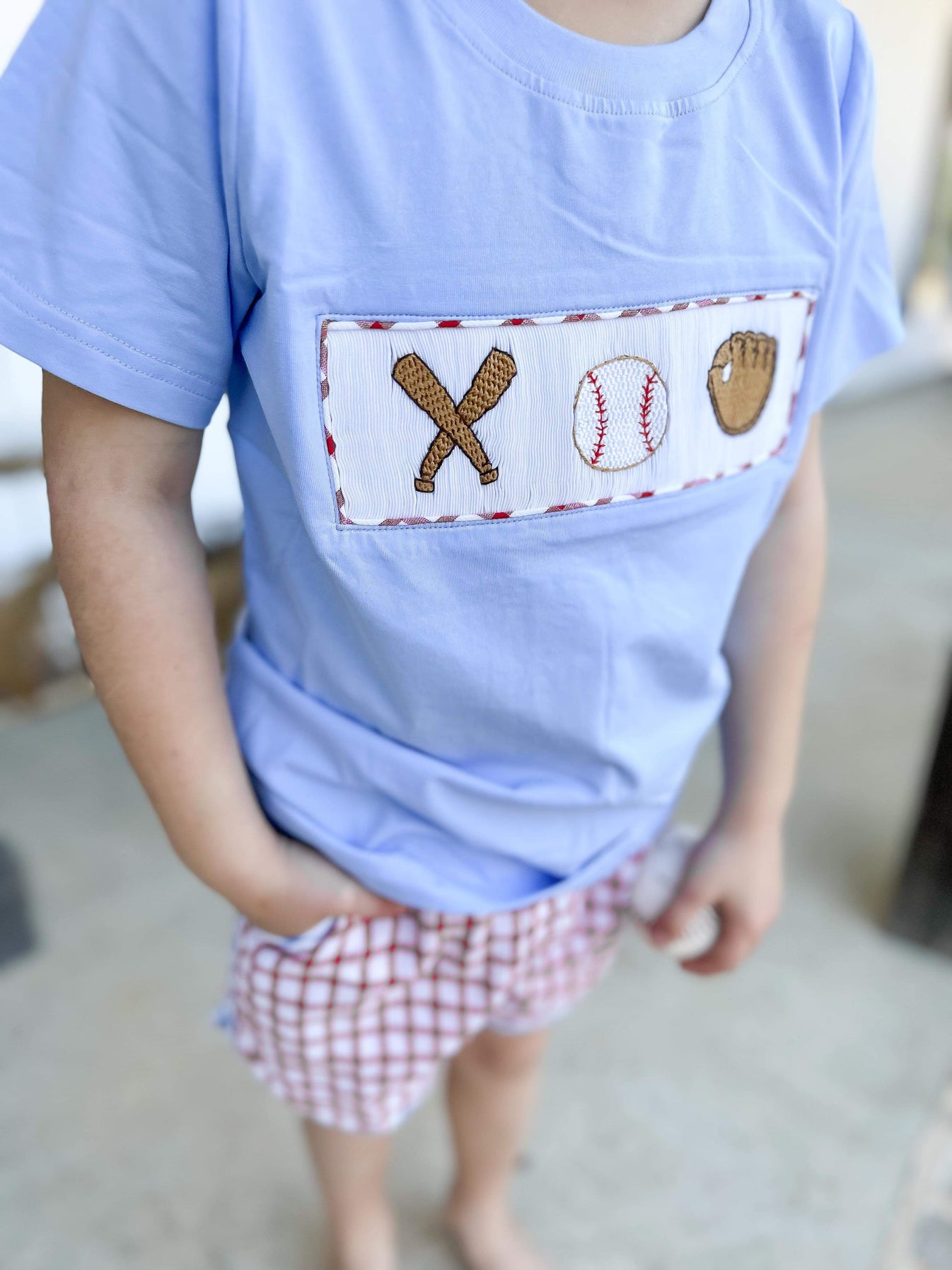 Boy’s Smocked Baseball Short Set – Southern Peach Smocks, LLC