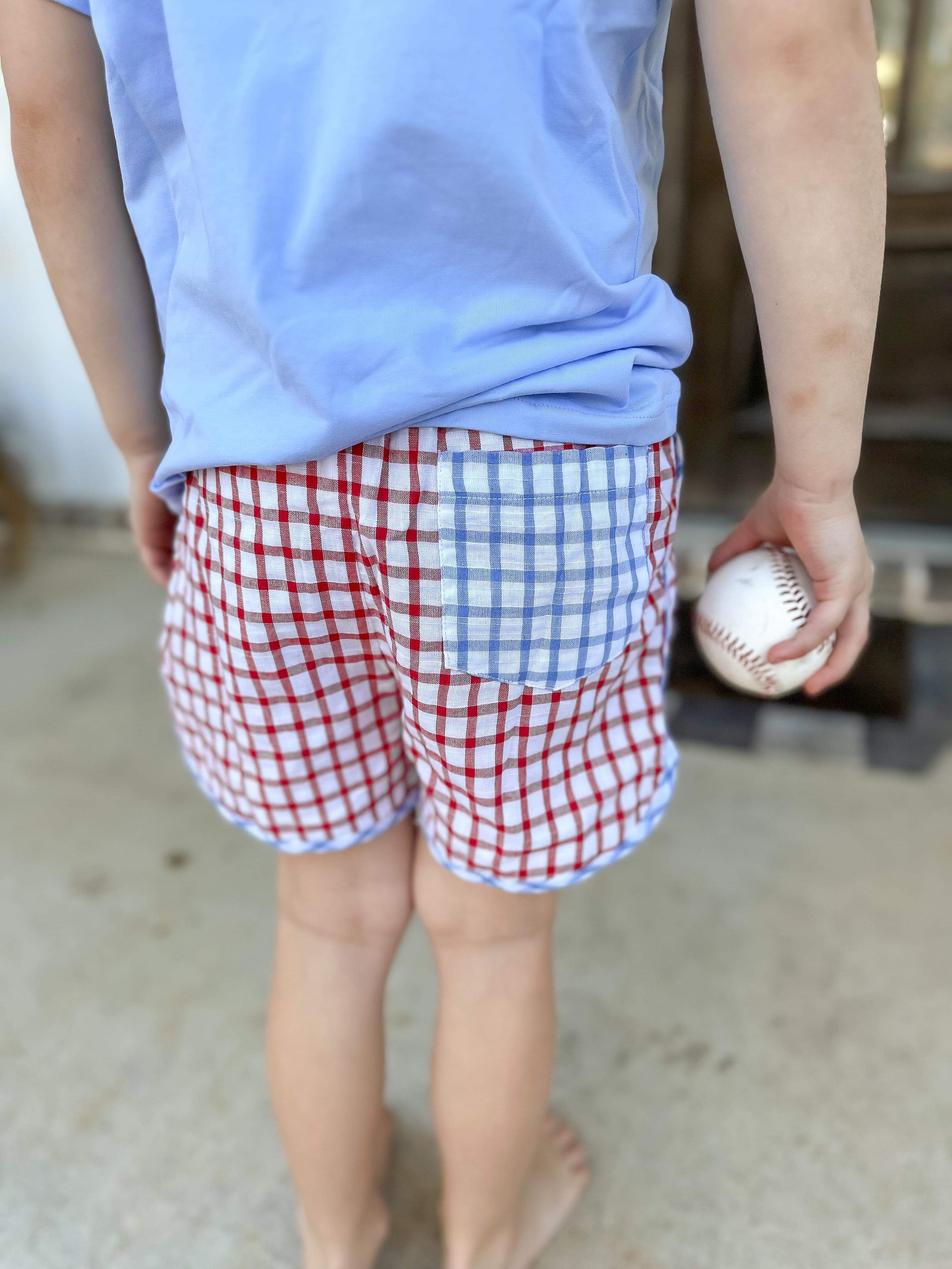 Boy’s Smocked Baseball Short Set – Southern Peach Smocks, LLC