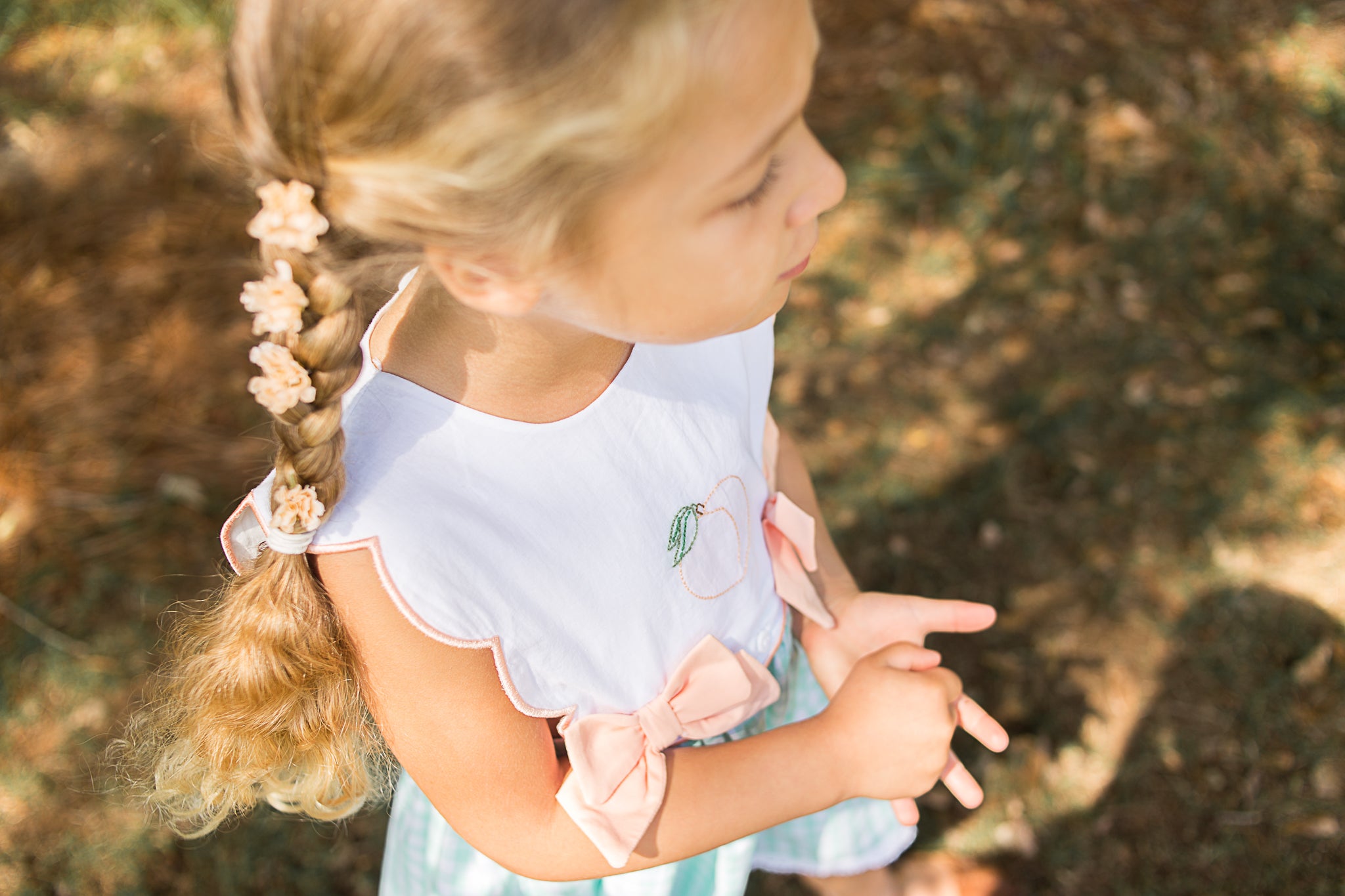 Girl's Peach Dress by Southern Peach Smocks – Southern Peach Smocks, LLC