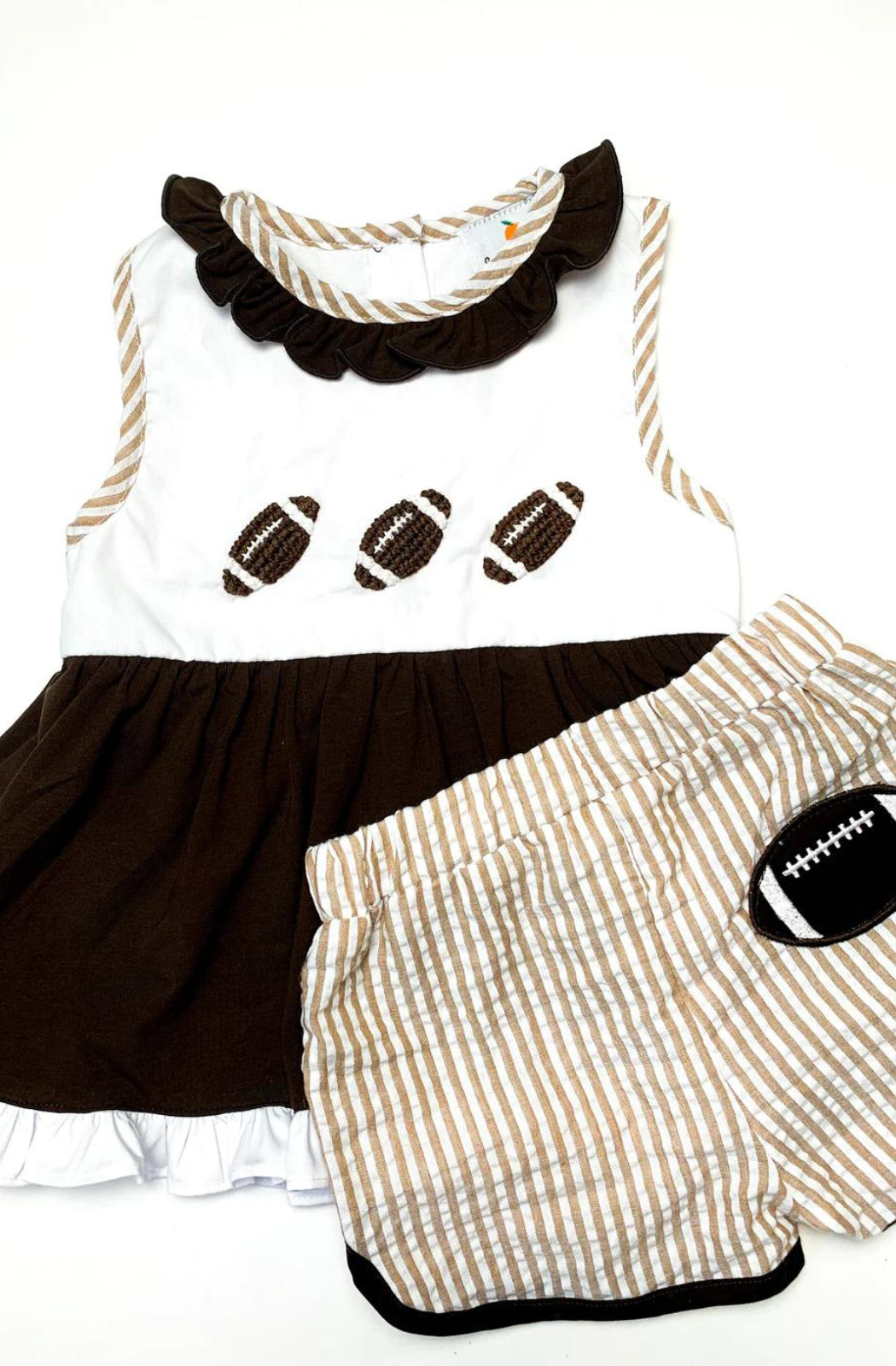 Girl’s Football Short Set – Southern Peach Smocks, LLC