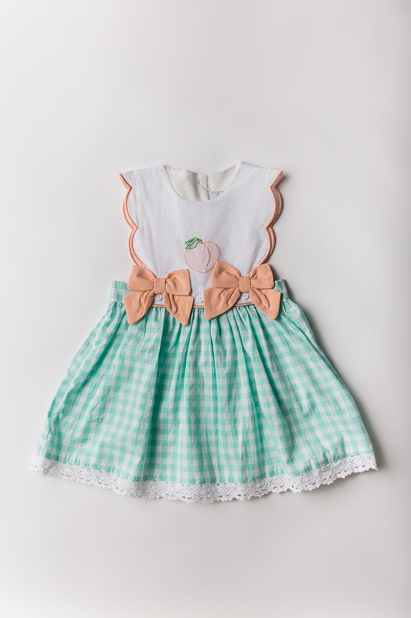 Girl's Peach Dress by Southern Peach Smocks – Southern Peach Smocks, LLC