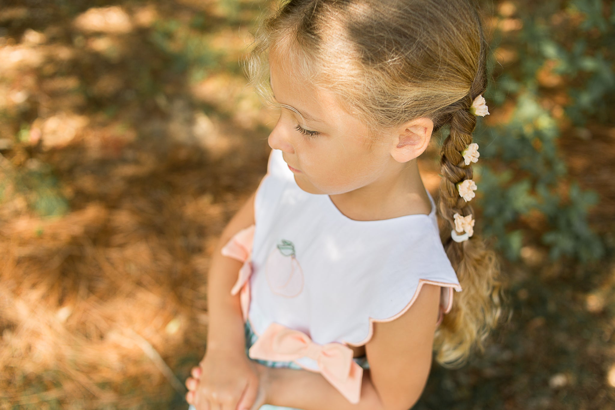 Girl's Peach Dress by Southern Peach Smocks – Southern Peach Smocks, LLC